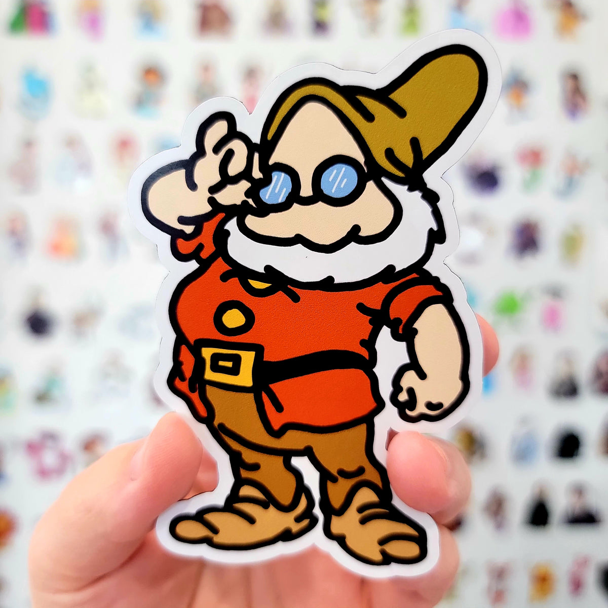 Head Dwarf doodle magnet – OnceUponaTeeShirt
