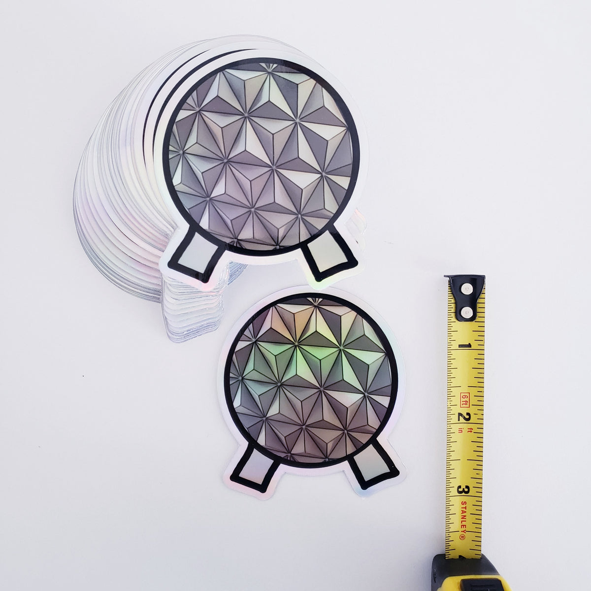 Holographic Geosphere Doodle sticker – OnceUponaTeeShirt