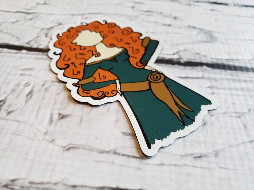 BRAVE princess doodle MAGNET – OnceUponaTeeShirt